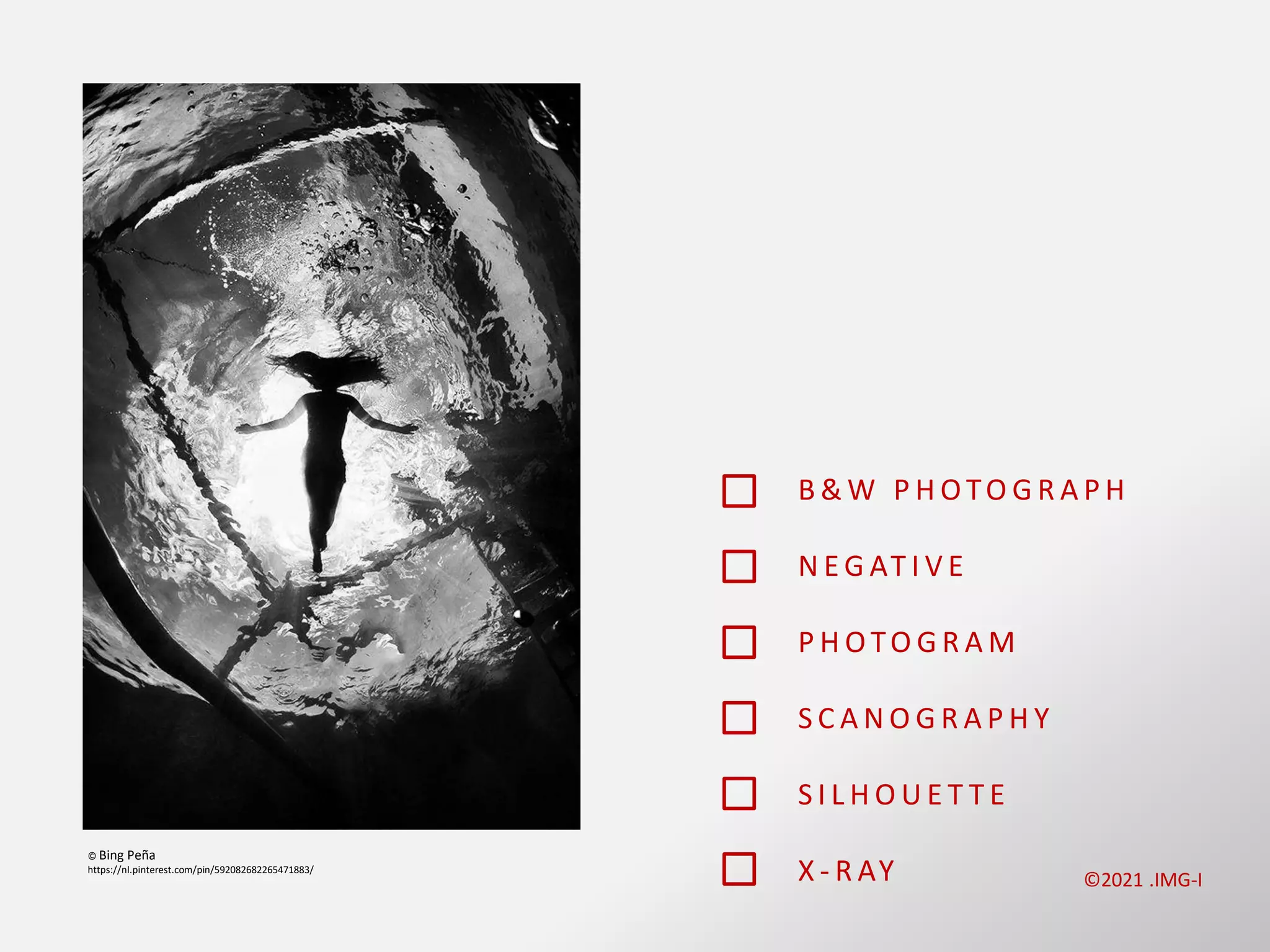 Discussing various B&W photographic techniques | PPT