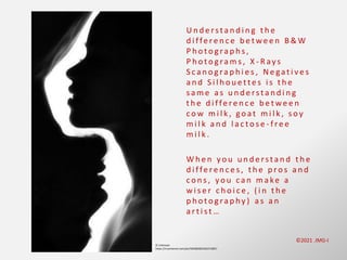 Discussing various B&W photographic techniques | PDF