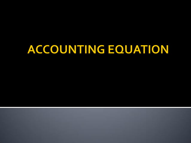 03.the accounting equation | PDF