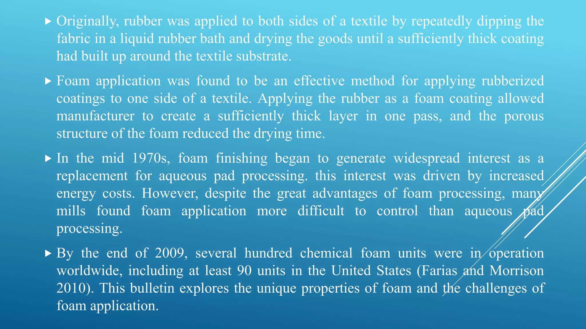 Foam technology of finishing | PPTX