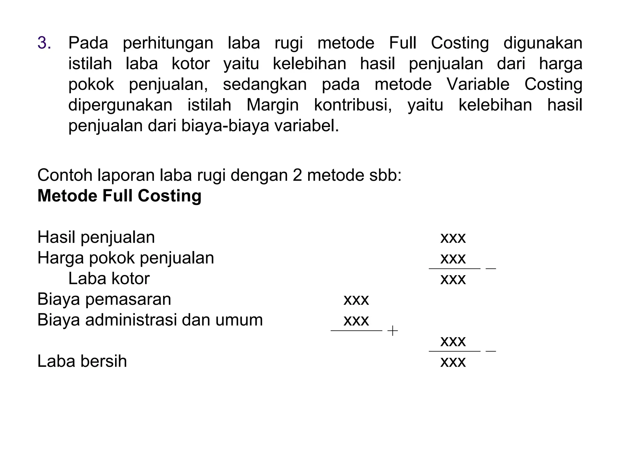 Variable Costing: Penentuan Harga Pokok Variabel | PPT