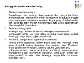 Variable Costing: Penentuan Harga Pokok Variabel | PPT
