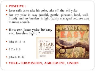 03 22-15 the yoke - sermon by robin | PDF