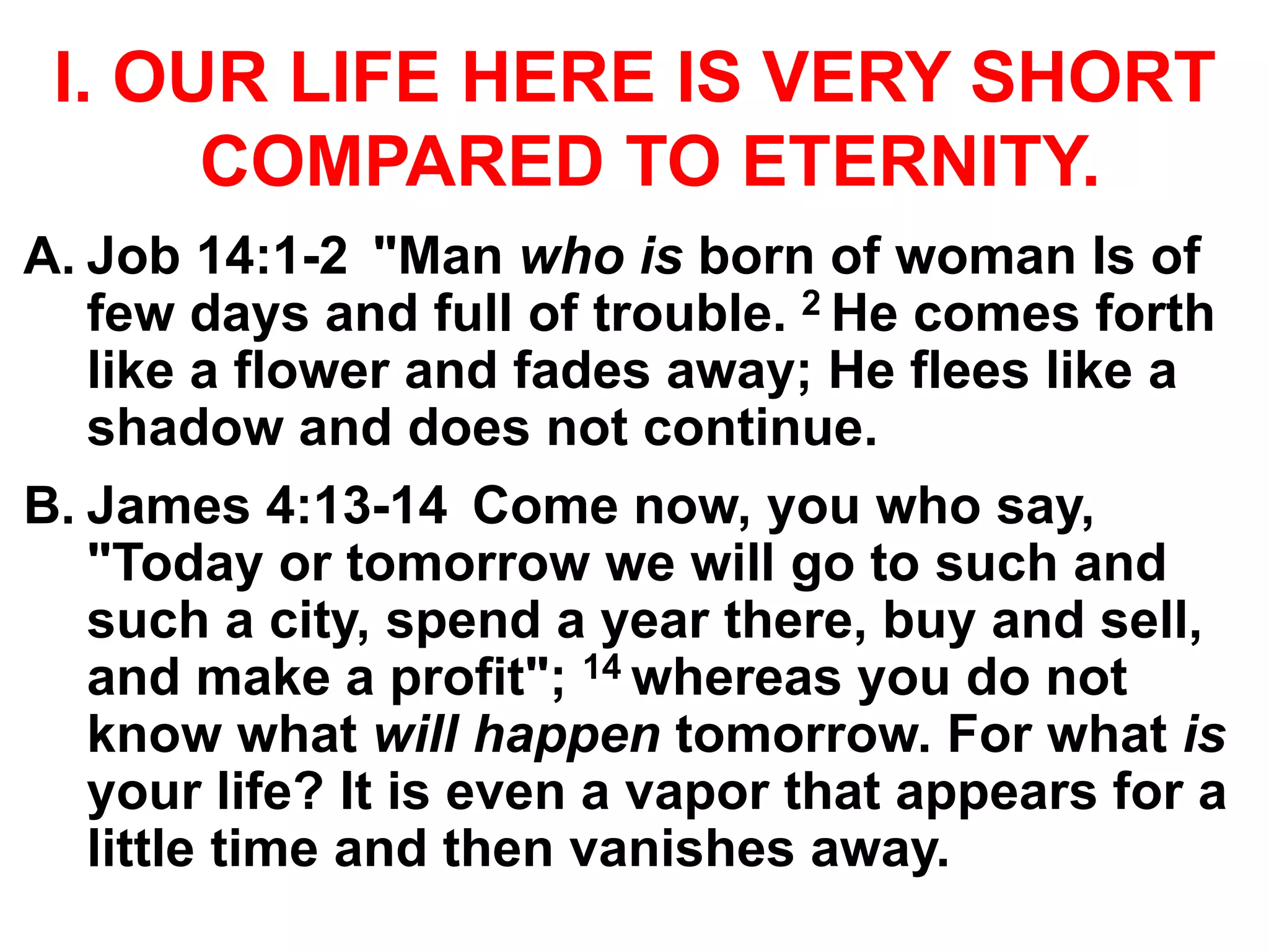 our life vs eternity | PPTX