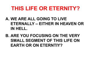our life vs eternity | PPTX