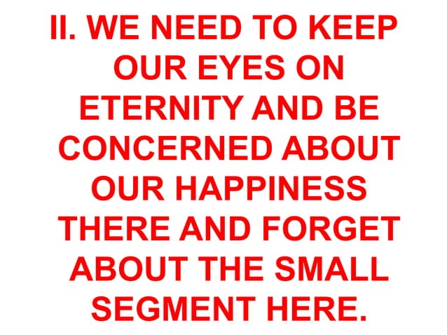 our life vs eternity | PPT