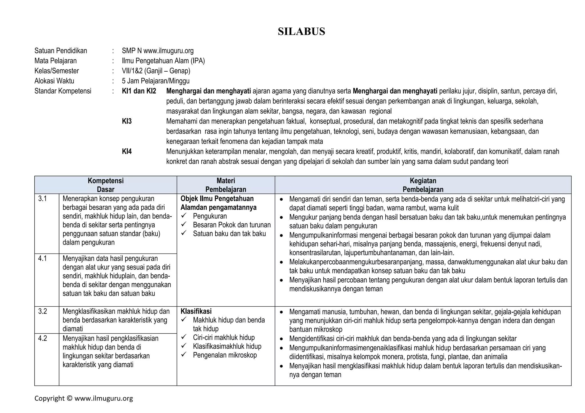 03. ilmuguru.org - Silabus IPA Kelas 7 (3 Kolom).docx