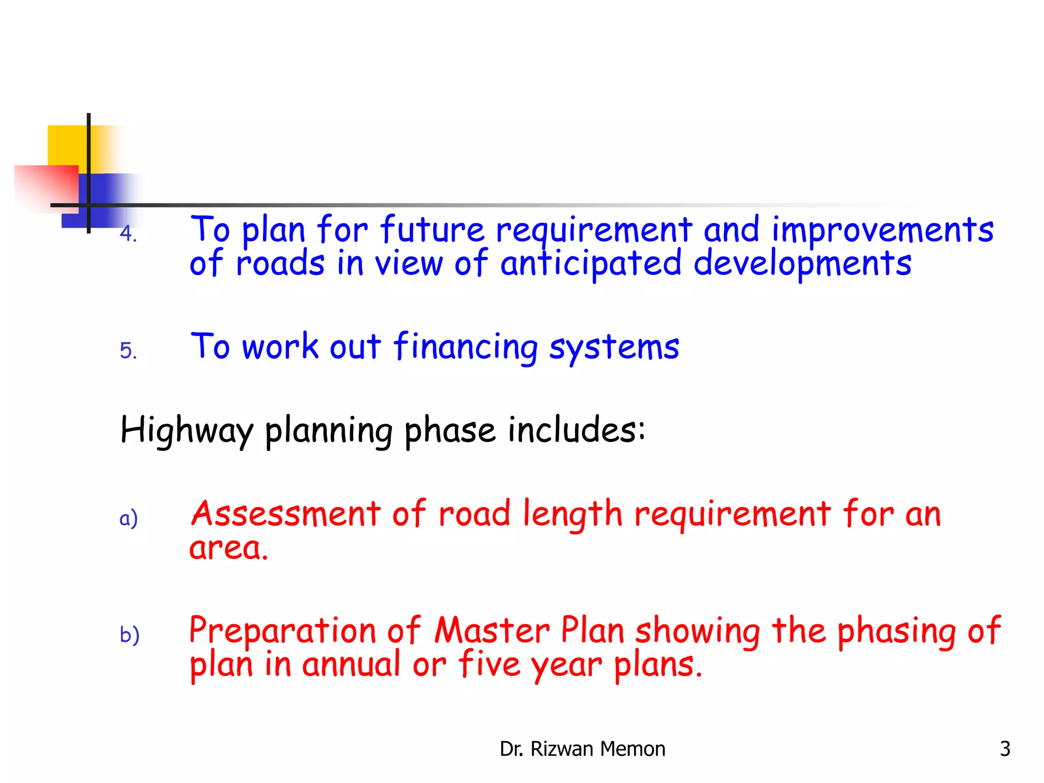 03. Highway Planning and highway components.pptx