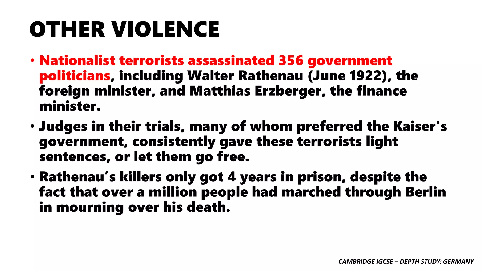 DEPTH STUDY GERMANY: WEIMAR REPUBLIC - 03. THE TREATY OF VERSAILLES ...