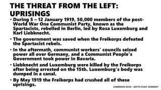 DEPTH STUDY GERMANY: WEIMAR REPUBLIC - 03. THE TREATY OF VERSAILLES ...