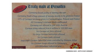 DEPTH STUDY GERMANY: WEIMAR REPUBLIC - 03. THE TREATY OF VERSAILLES ...