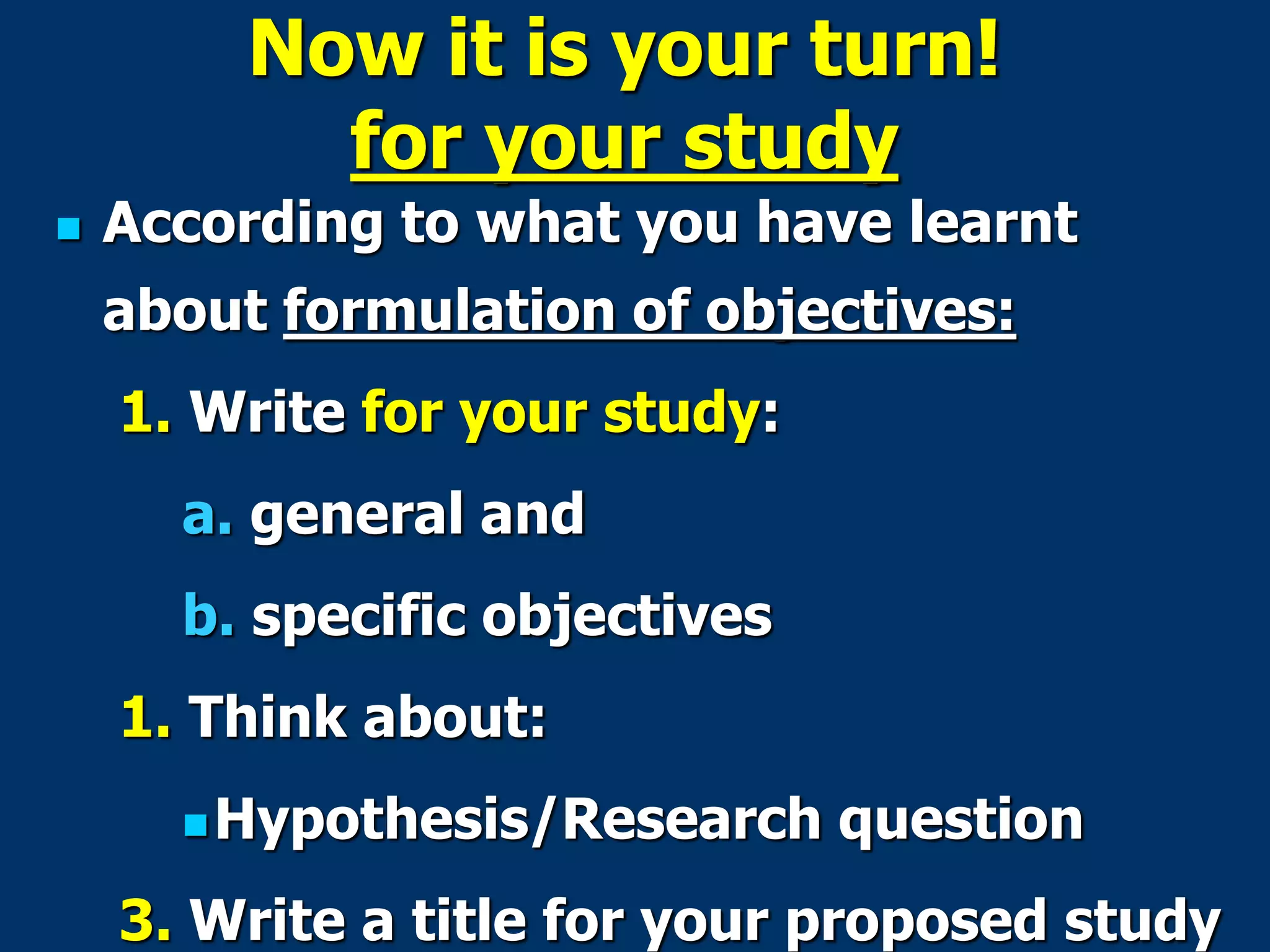 03. Formulation of objectives.ppt