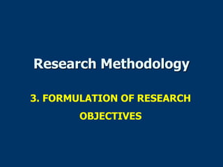 03. Formulation of objectives.ppt