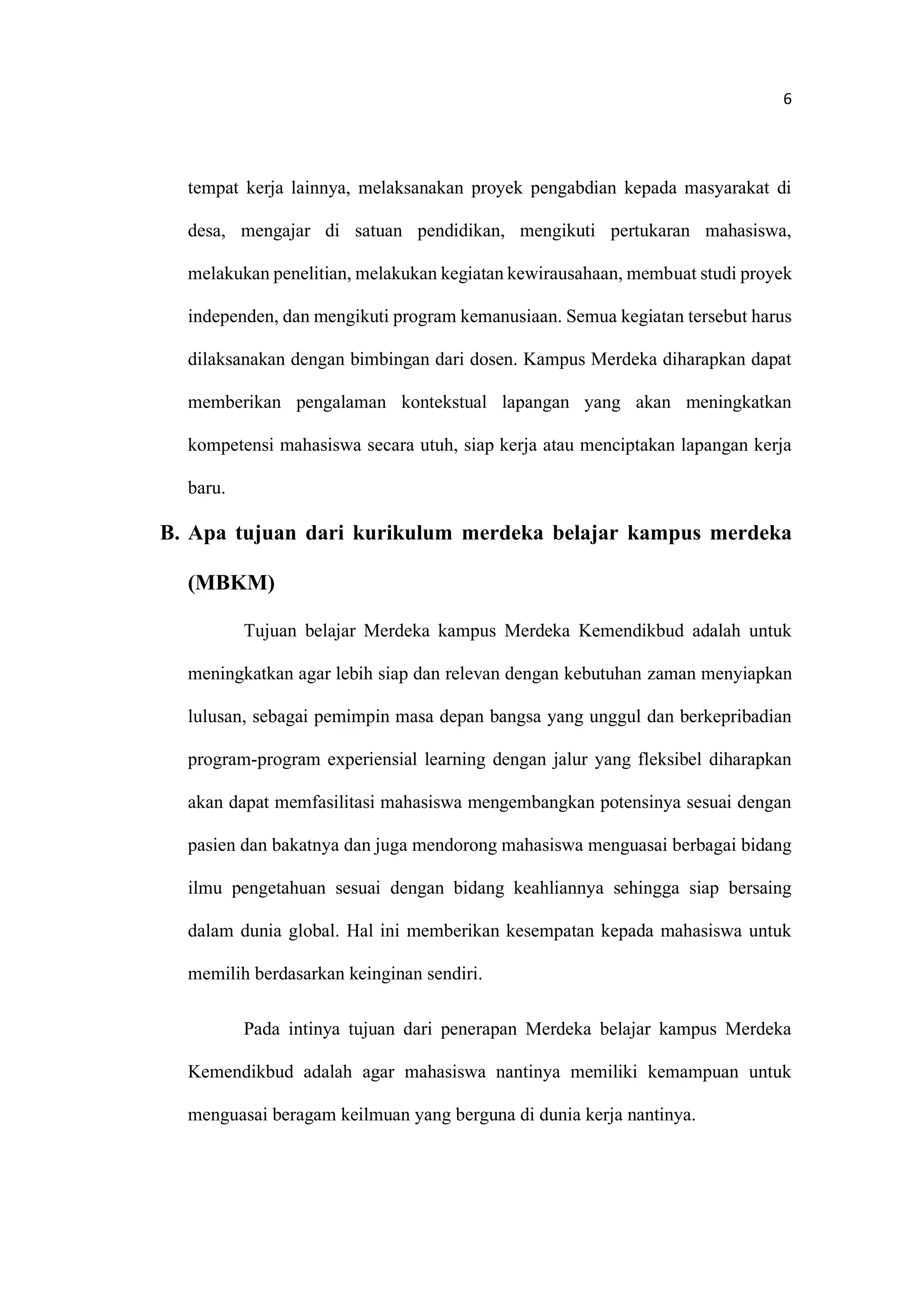 Konsep dan implementasi kurikulum Merdeka belajar kampus Merdeka | PDF