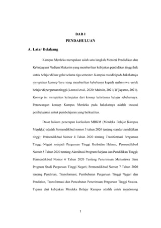 Konsep dan implementasi kurikulum Merdeka belajar kampus Merdeka | PDF