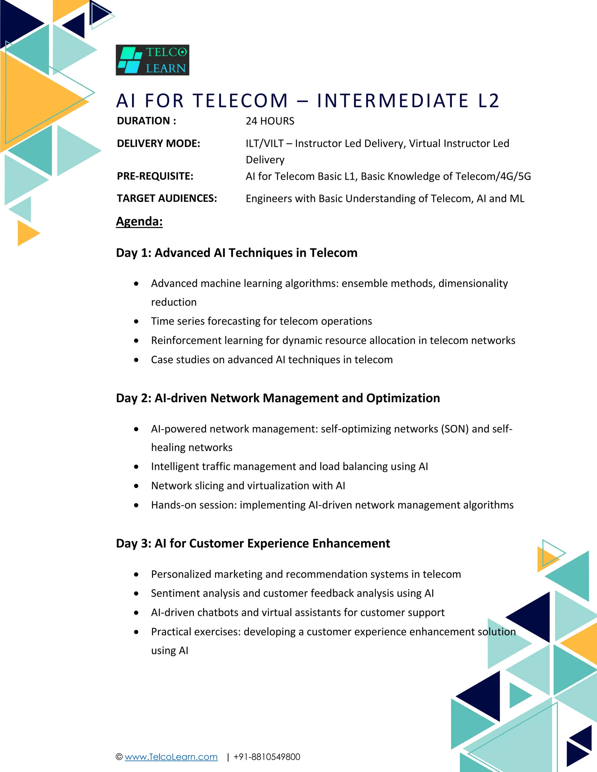 AI for Telecom - Intermediate L2 - Leveraging AI for Telecom | PDF