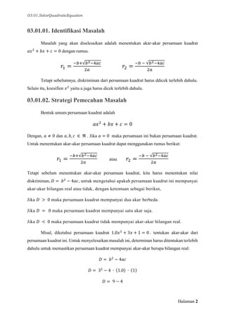 03.01.Menentukan Penyelesaian Persamaan Kuadrat Menggunakan Bahasa ...