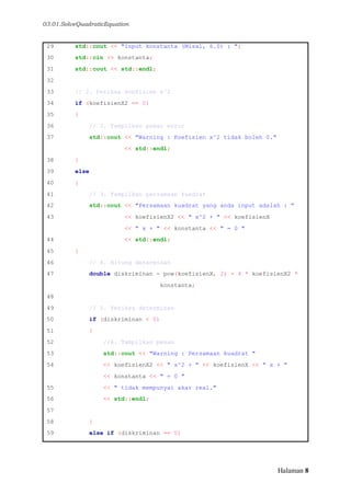 03.01.Menentukan Penyelesaian Persamaan Kuadrat Menggunakan Bahasa ...