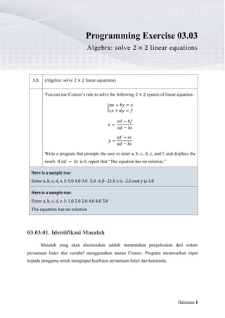 03.03. Menentukan Penyelesaian Sistem Persamaan Linear Dua Variabel ...
