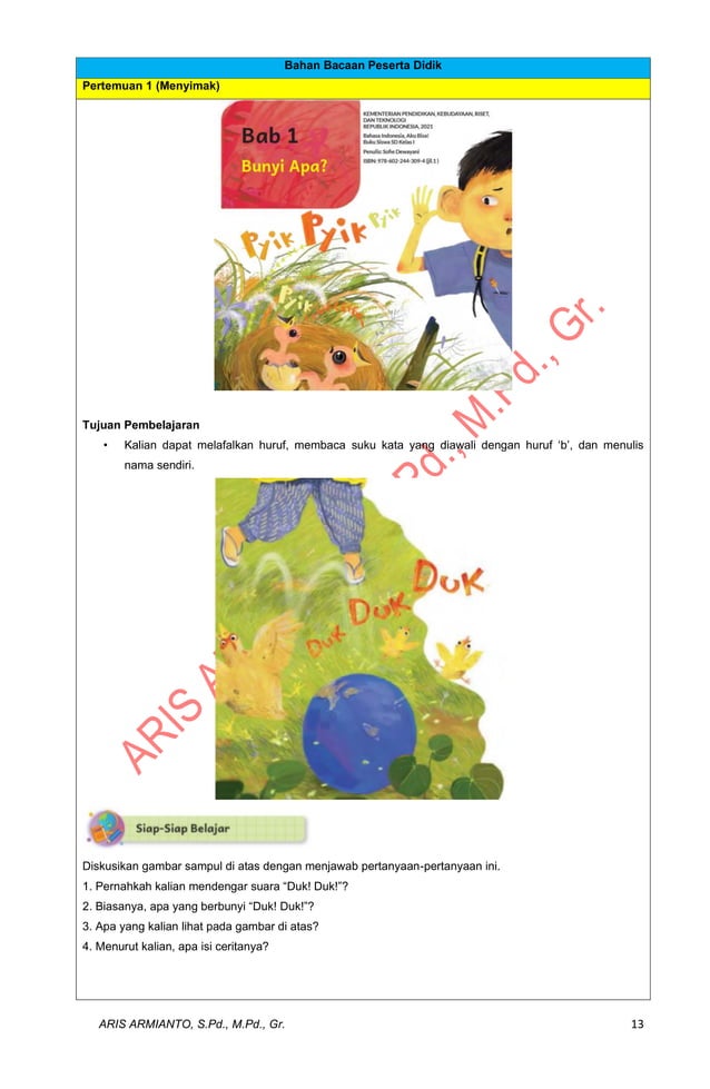 MODUL AJAR BAHASA INDONESIA KELAS 1 KURIKULUM MERDEKA.pdf