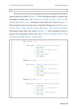 03.15. Permainan Batu Gunting Kertas Menggunakan Bahasa Pemrograman C++ ...