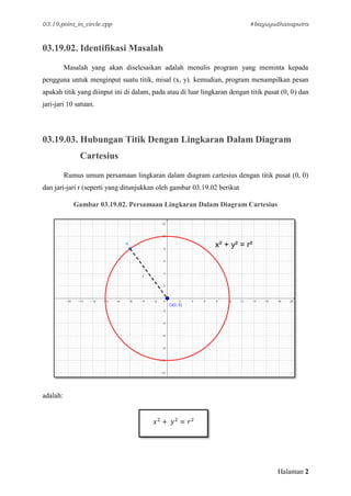 03.19. Menentukan Hubungan Titik Dengan Lingkaran Menggunakan Bahasa ...