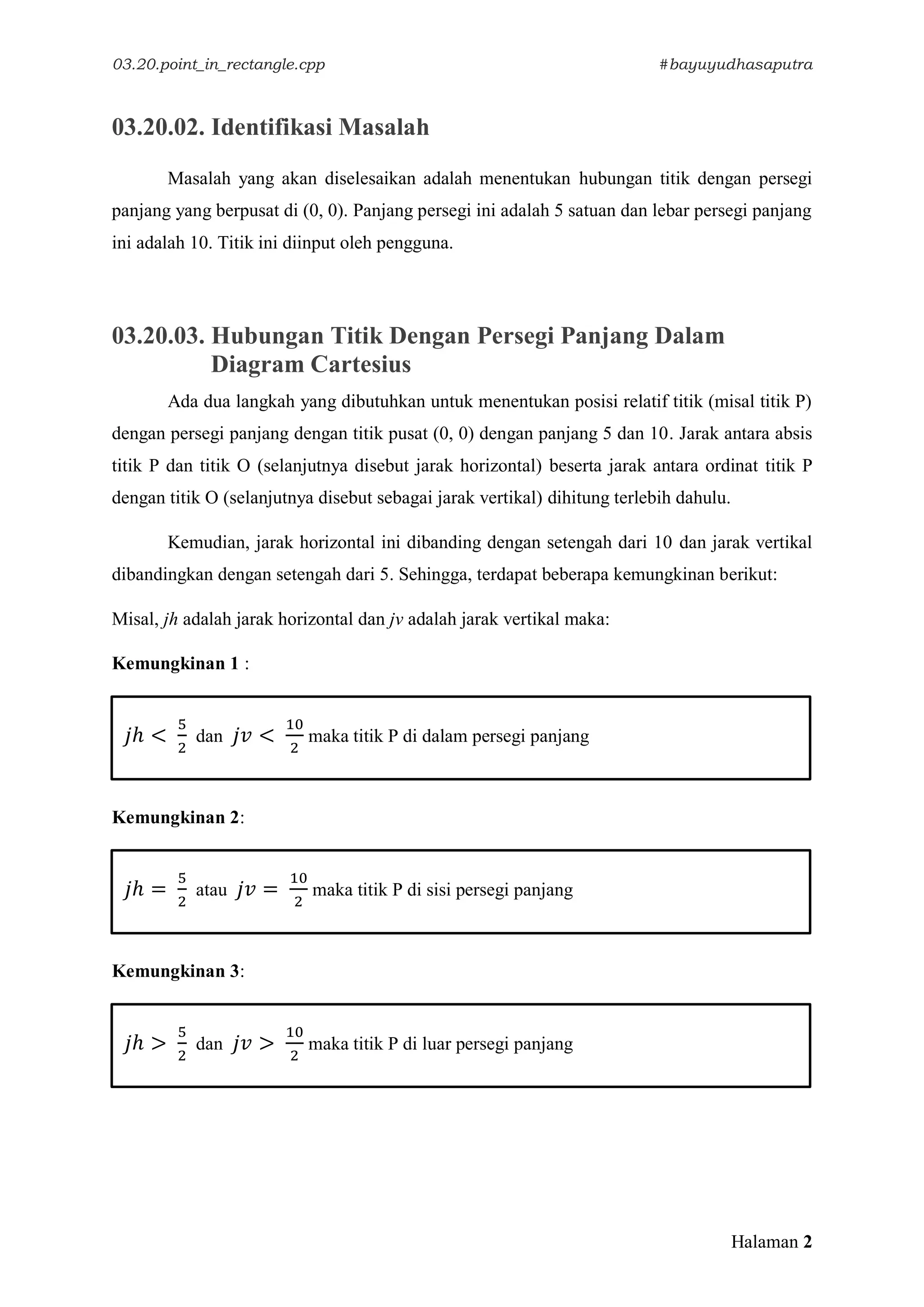 03.20. Posisi Titik Terhadap Persegi Panjang Menggunakan Bahasa ...