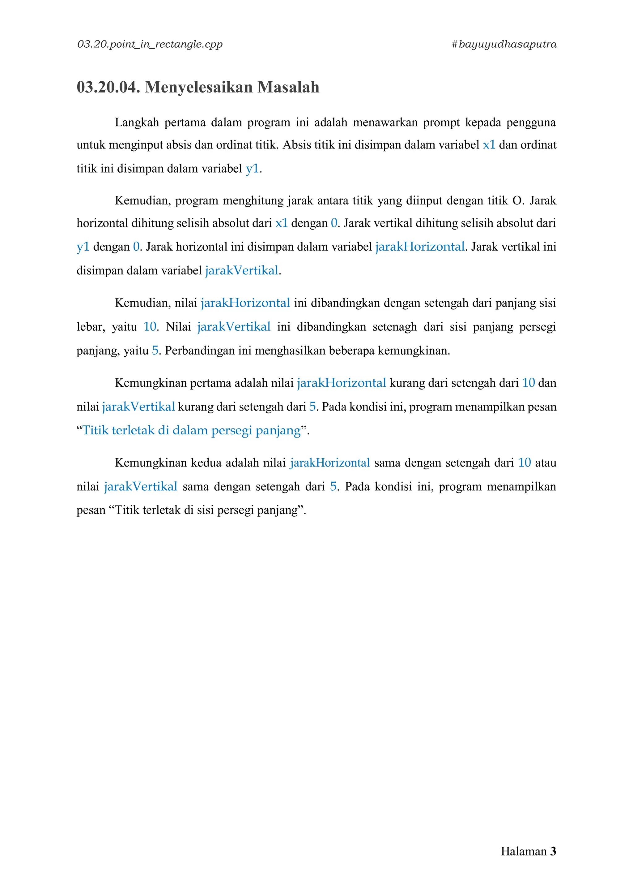 03.20. Posisi Titik Terhadap Persegi Panjang Menggunakan Bahasa ...