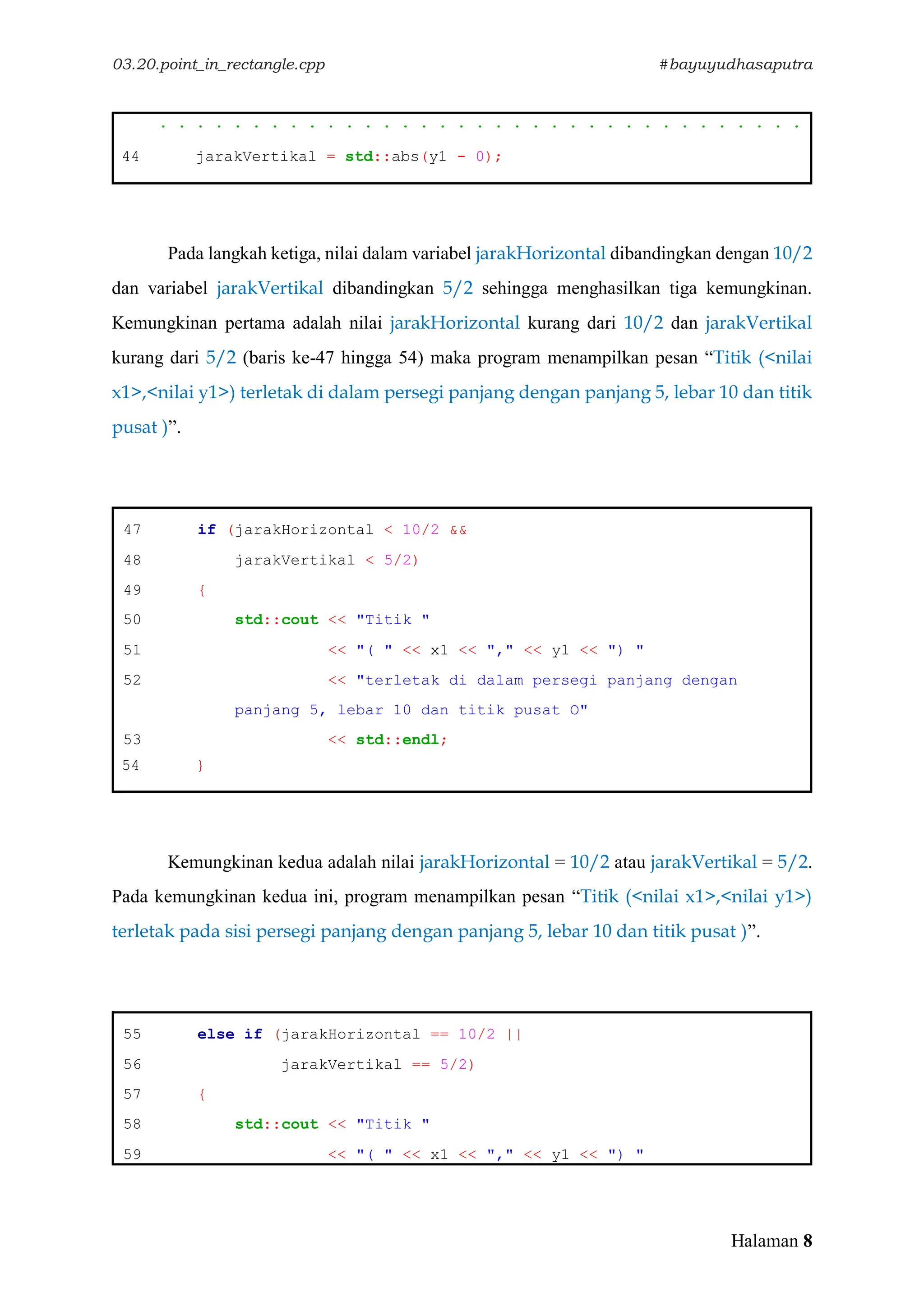 03.20. Posisi Titik Terhadap Persegi Panjang Menggunakan Bahasa ...