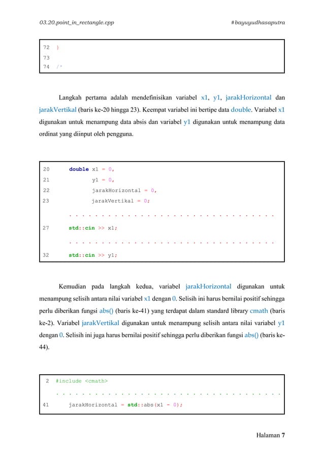 03.20. Posisi Titik Terhadap Persegi Panjang Menggunakan Bahasa ...