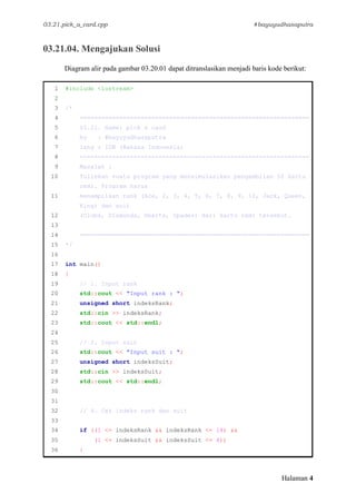 03.21. Menampilkan Kartu Remi Menggunakan Bahasa Pemrograman C++ | PDF