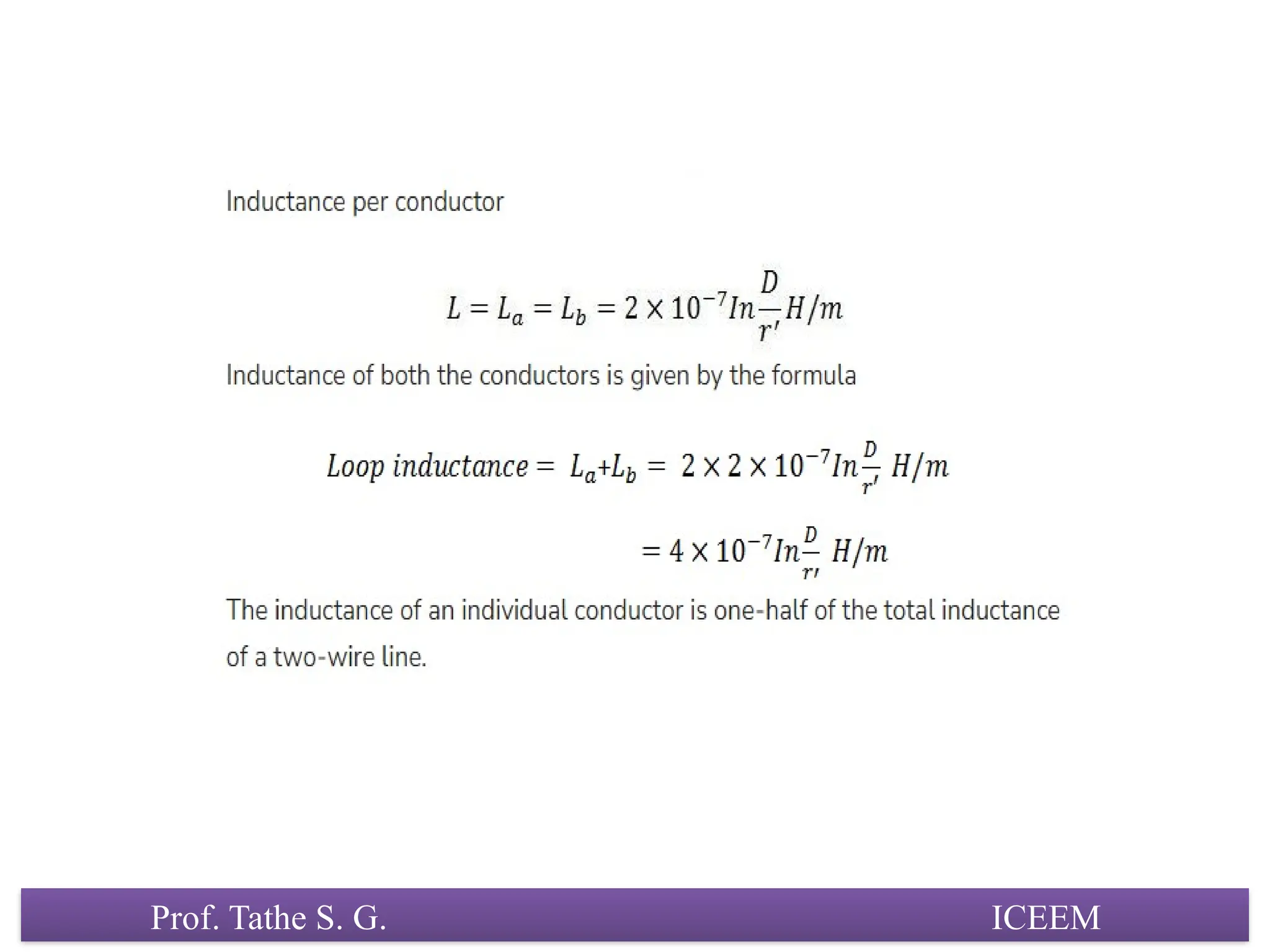 Constants of transmission line and inductance | PPT