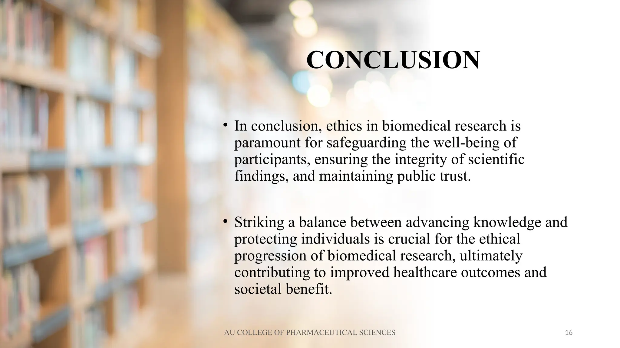 ETHICS IN BIOMEDICAL RESEARCH (Clinical Research) | PPTX