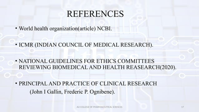 ETHICS IN BIOMEDICAL RESEARCH (Clinical Research) | PPT