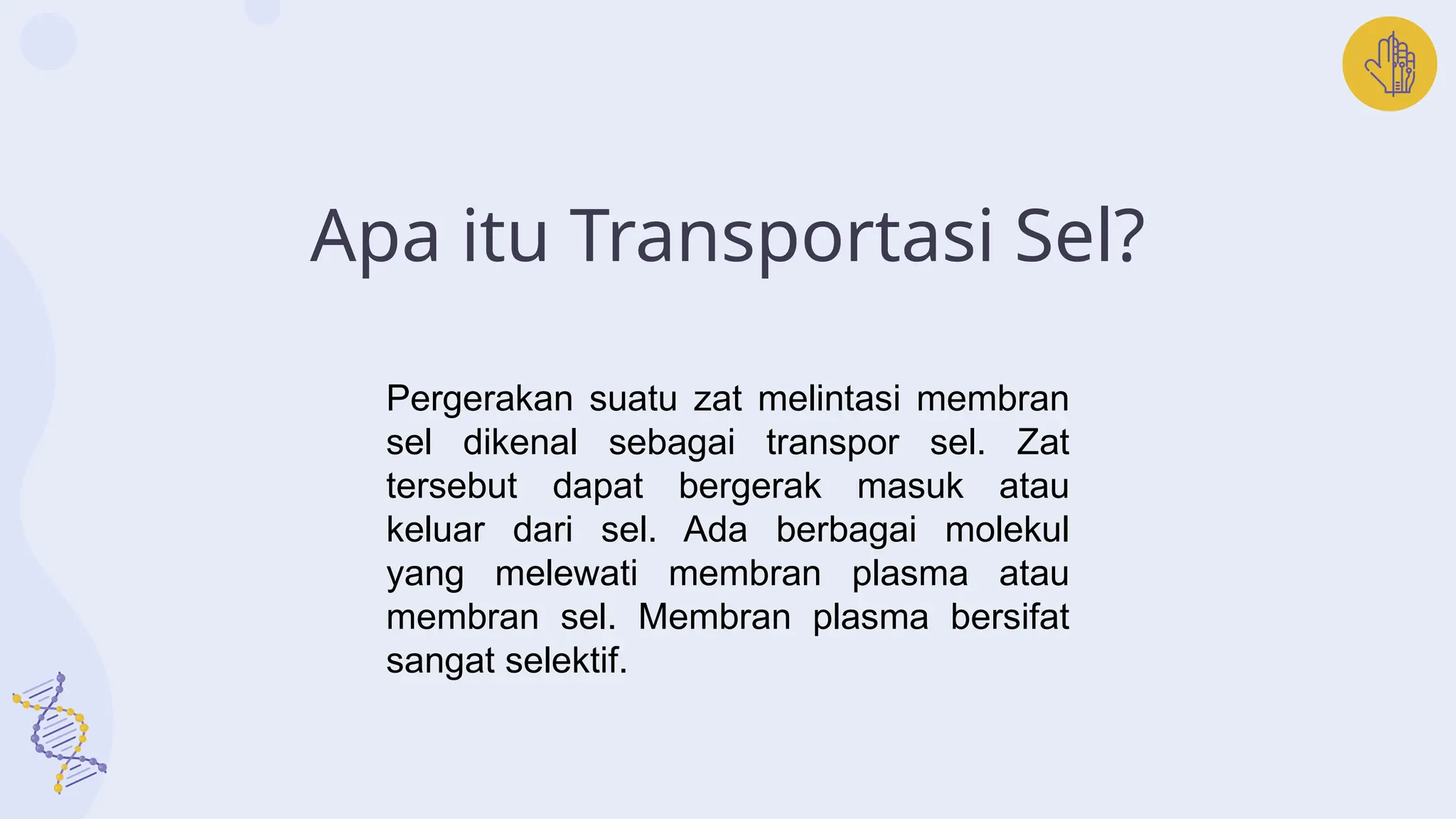 Transport Sel atau transport membran seluler | PPTX