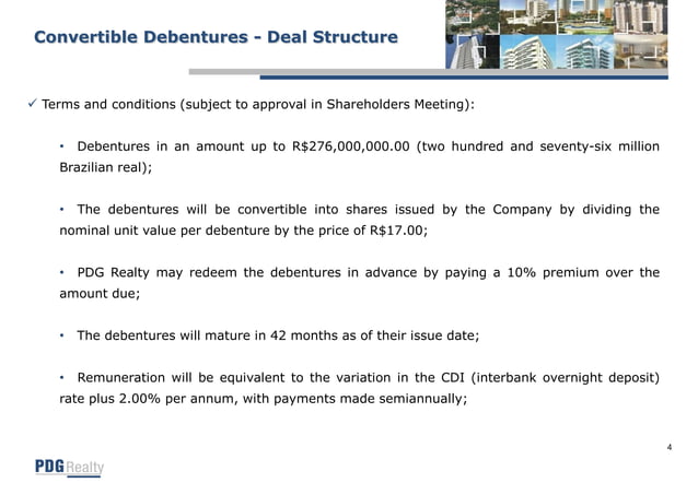 Presentation - Second Debentures Issue | PPT