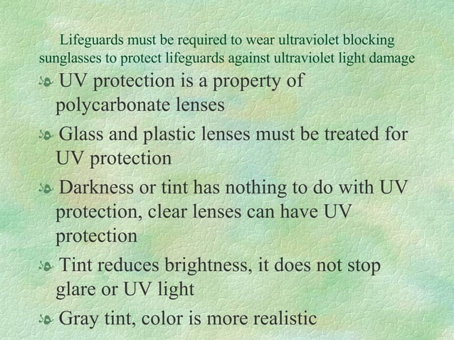 Eye health and vision standards for lifeguards | PPS | Eye and Vision ...
