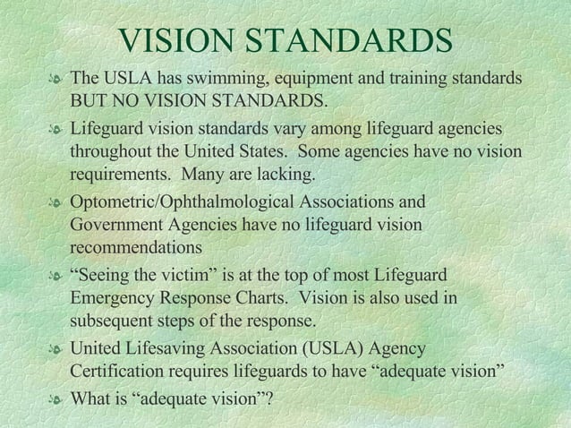 Eye health and vision standards for lifeguards | PPS | Eye and Vision ...