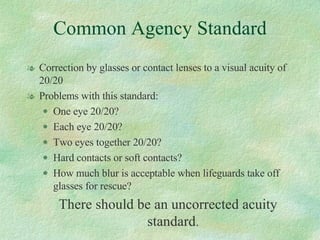 Eye health and vision standards for lifeguards | PPS