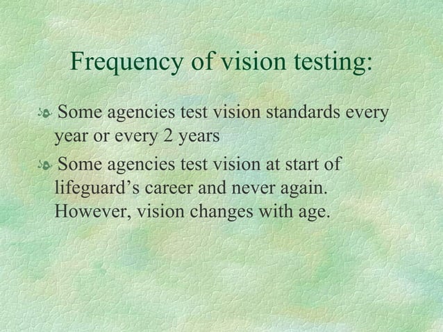 Eye health and vision standards for lifeguards | PPS | Eye and Vision ...