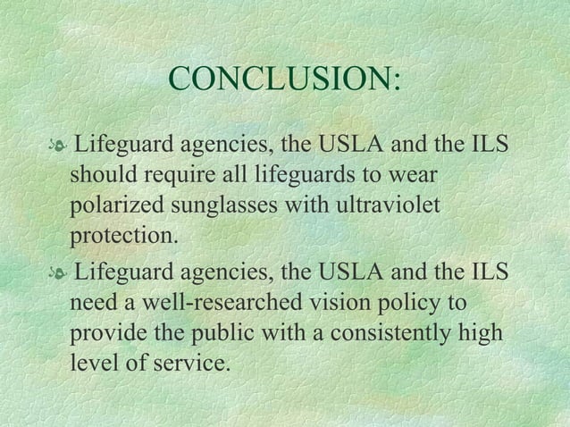 Eye health and vision standards for lifeguards | PPS | Eye and Vision ...