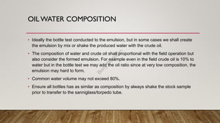 03. Demulsifier Bottle Test Rev1 in Oil and Gas | PDF