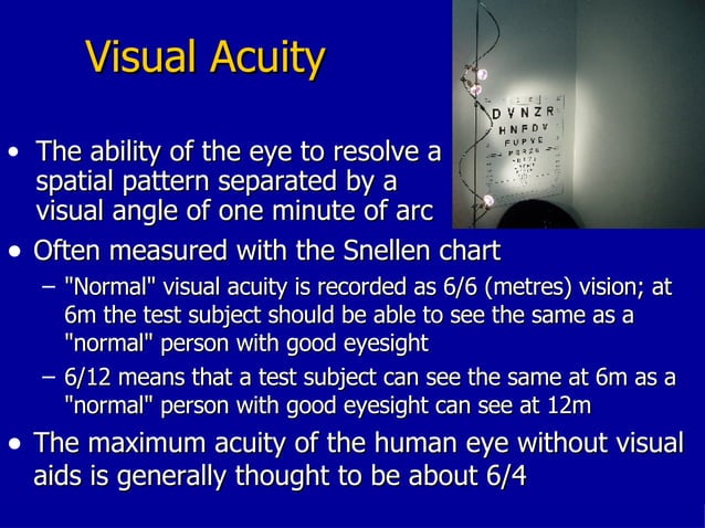 Visual Acuity Standards | PPT