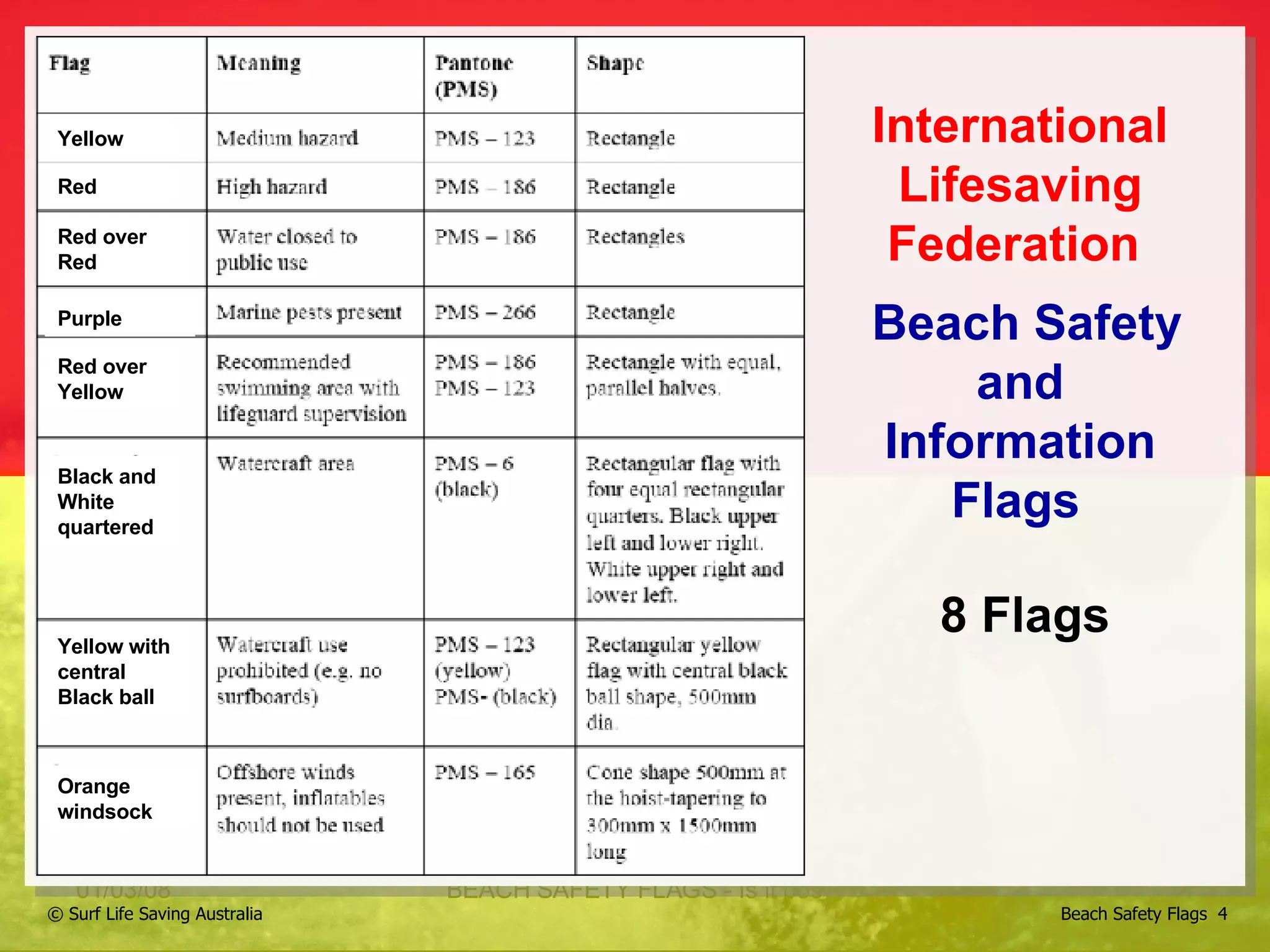 Beach Safety Flags | PPS | Surfing and Bodyboarding | Extreme Sports