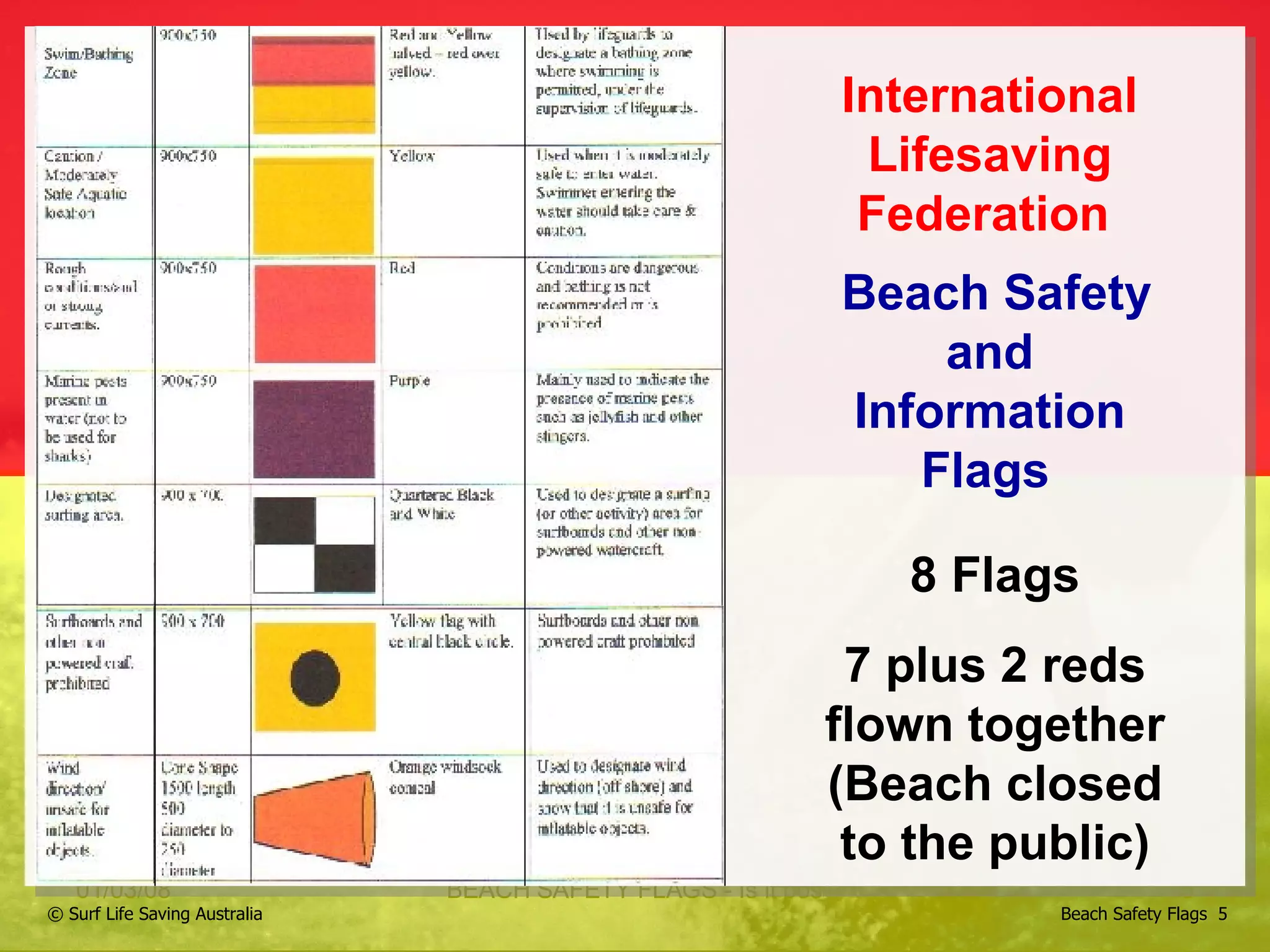 Beach Safety Flags | PPS | Surfing and Bodyboarding | Extreme Sports