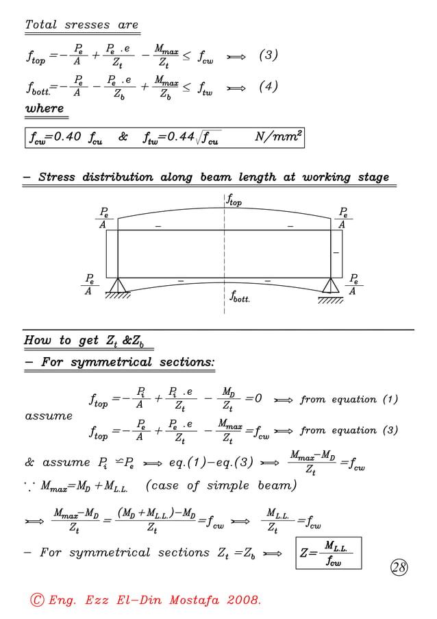 03 (4th civil) (prestressed concrete) determinate prestressed structures | PDF