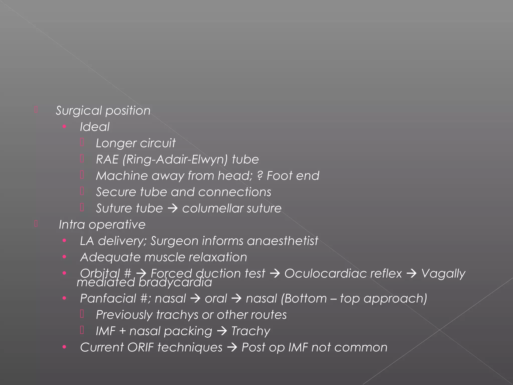 03 anaesthetic considerations in maxillofacial trauma surgery | PPT