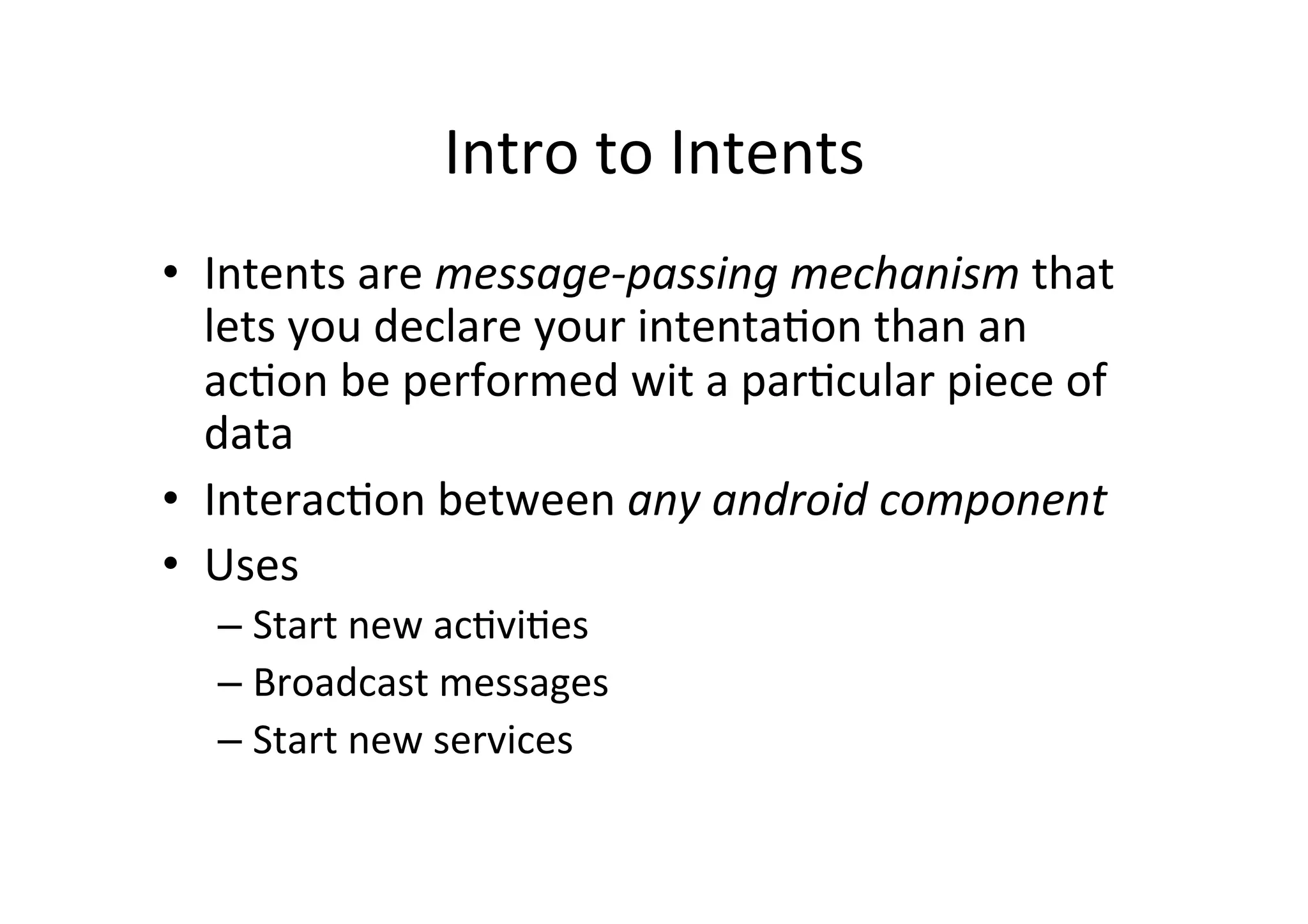 Android Basic Components | PDF