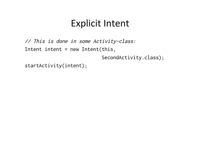 Android Basic Components | PDF