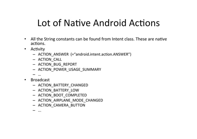 Android Basic Components | PDF